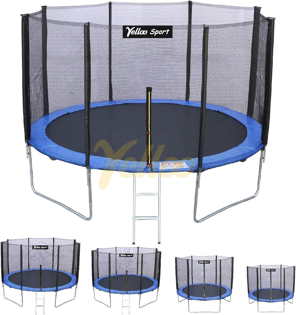 Test du trampoline YELLOO Sport bleu : sécurité et fun garantis